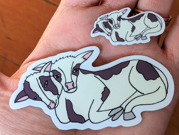 Two-Headed Calf Vinyl Sticker Set – Zeppy Stardust Studios
